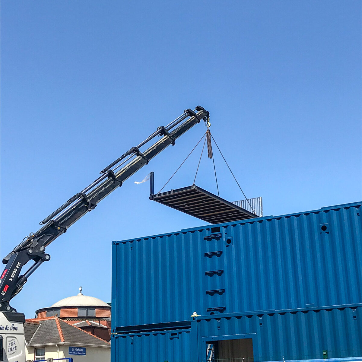 Cargo House Bute Street Containers - Cadwyn Housing Association